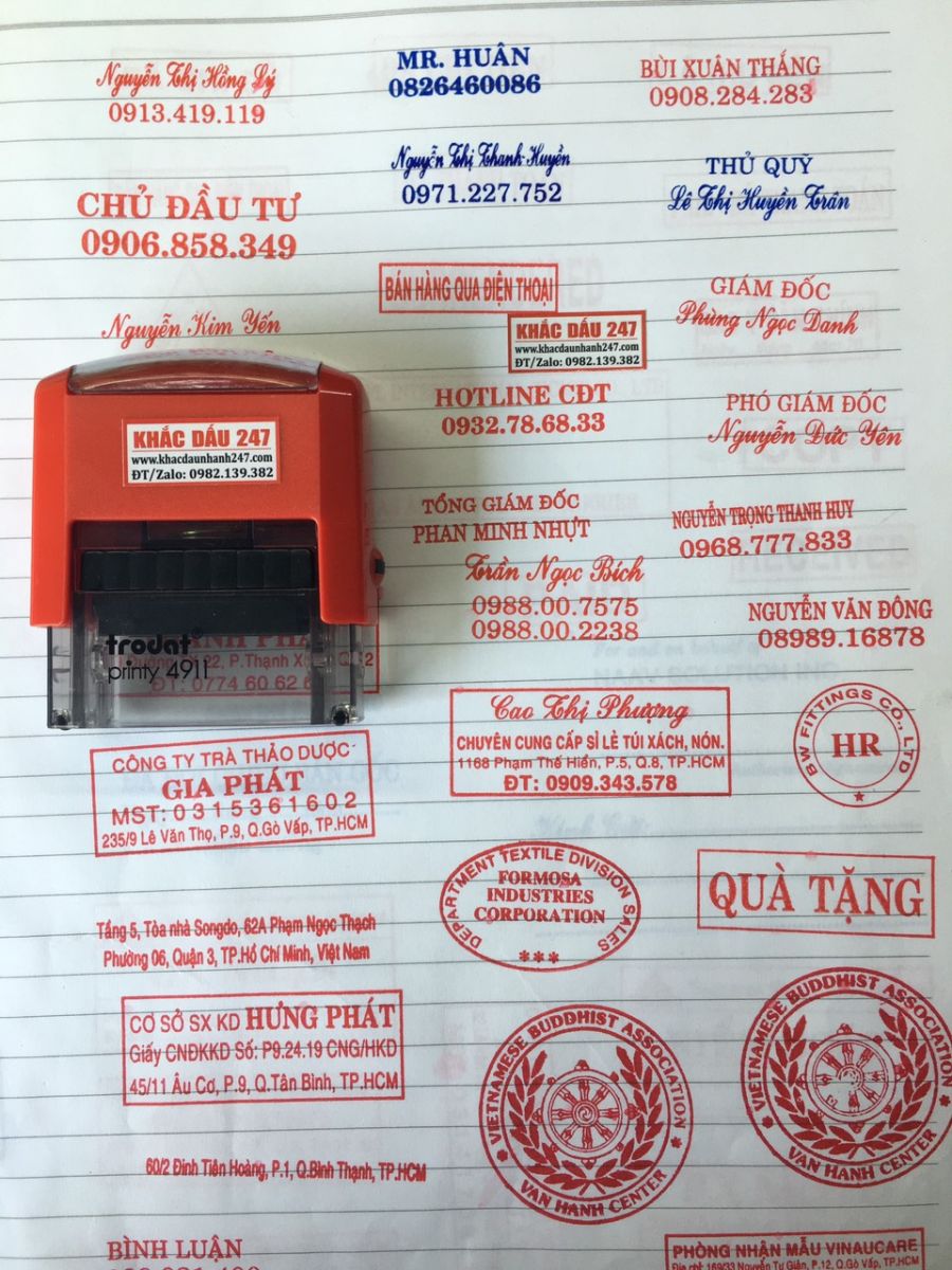 KHẮC DẤU NHANH 247 - DỊCH VỤ KHẮC DẤU ONLINE